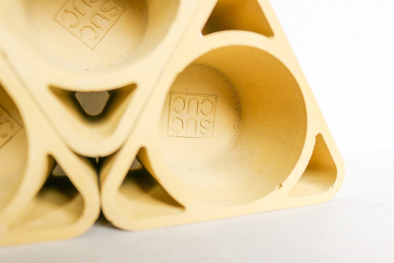 Terracotta Yellow Concrete Triangle Pot Minimalist Planter - Etsy