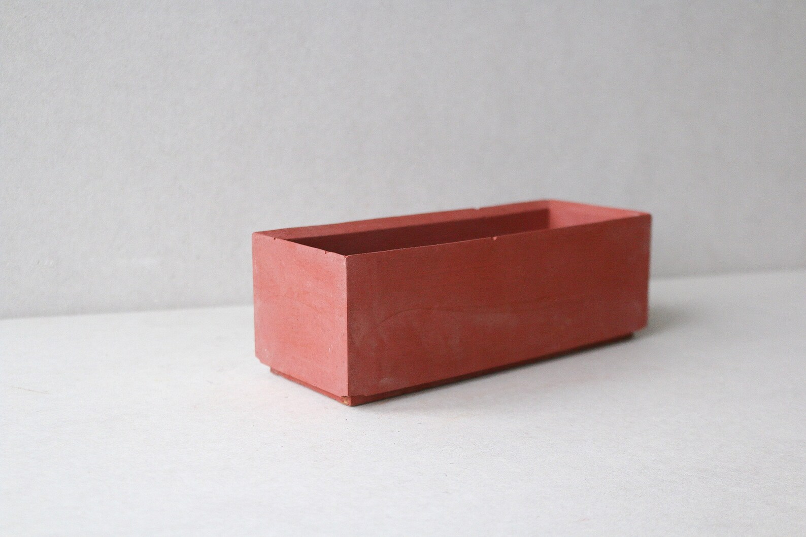 Red Terracotta Concrete Planter Box Minimalist Planter Pot - Etsy