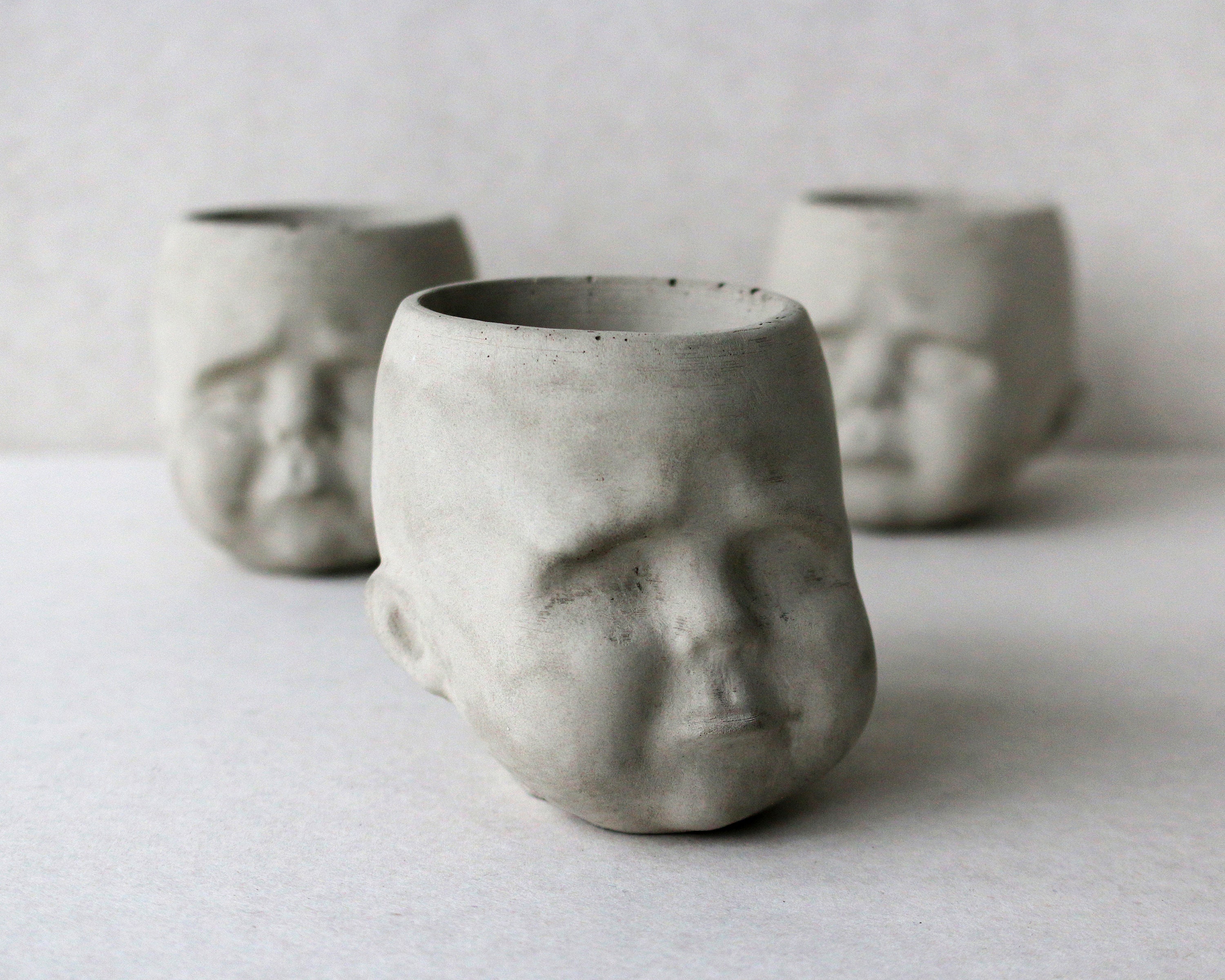 Sad Baby Head Planter Concrete Head Planter Succulent Pot - Etsy UK