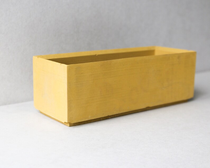 Yellow Terracotta Concrete Planter Box Minimalist Planter - Etsy