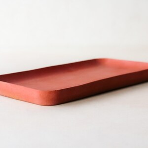 Red Terracotta Concrete Stationery Tray | Minimalist Desks Organizer ...
