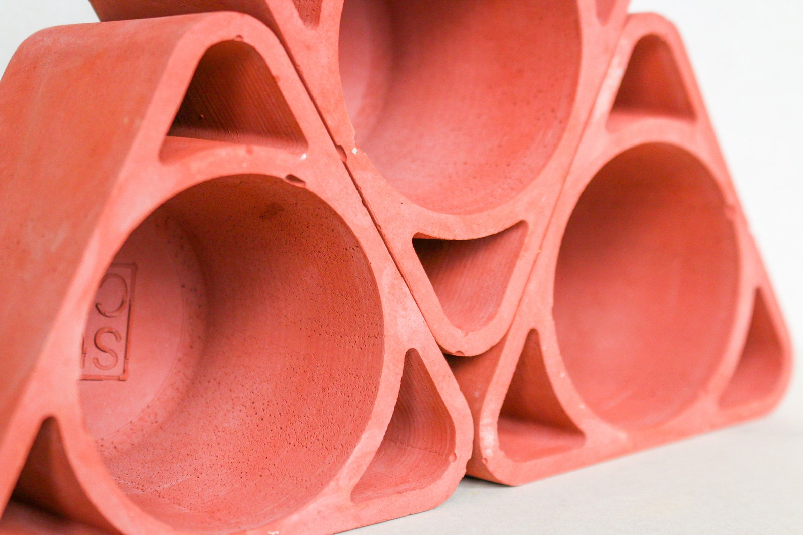 Terracotta Red Concrete Triangle Planter Minimalist Planter - Etsy