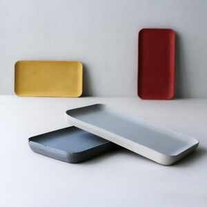 Grey Concrete Stationary Tray | Minimalist Desks Organiser Tray| Pencil ...