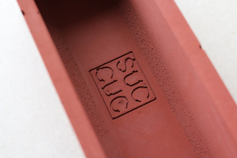 Red Terracotta Concrete Planter Box | Minimalist Planter Pot ...