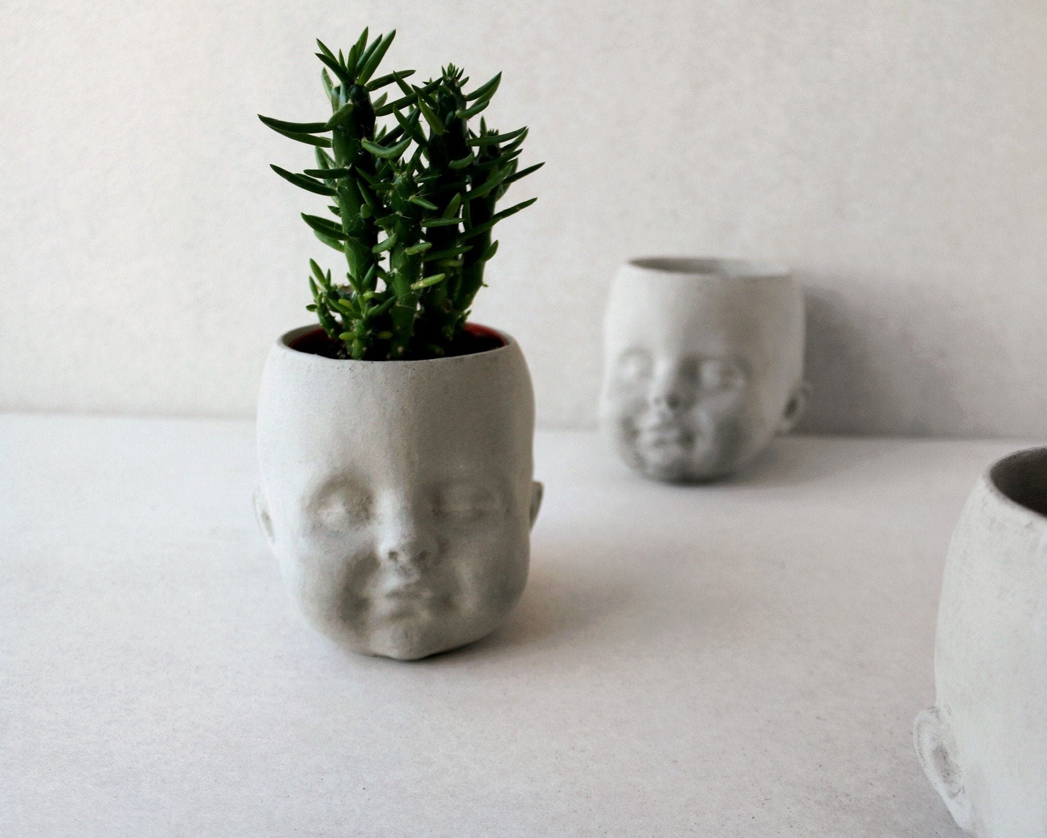 Baby head planter 2 sizes Concrete head planter Succulent | Etsy