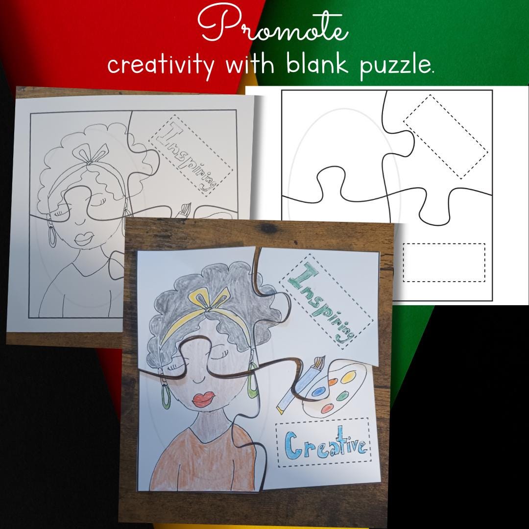 Black History Month Printable |puzzle Activity Craft for Kids - Etsy
