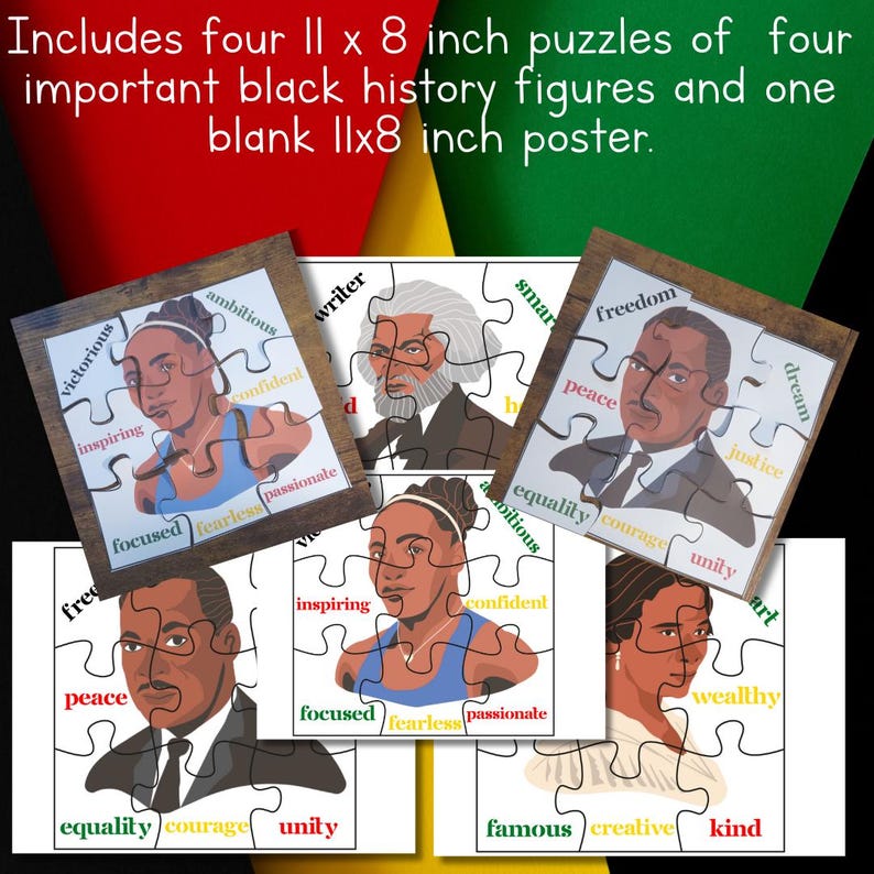 Black History Month Printable |puzzle Activity Craft for Kids - Etsy