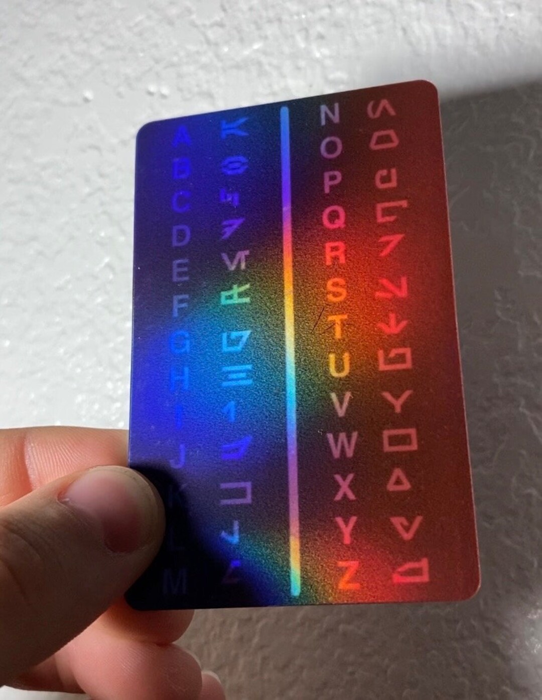 Star Wars Holographic Aurebesh Translator Card - Etsy