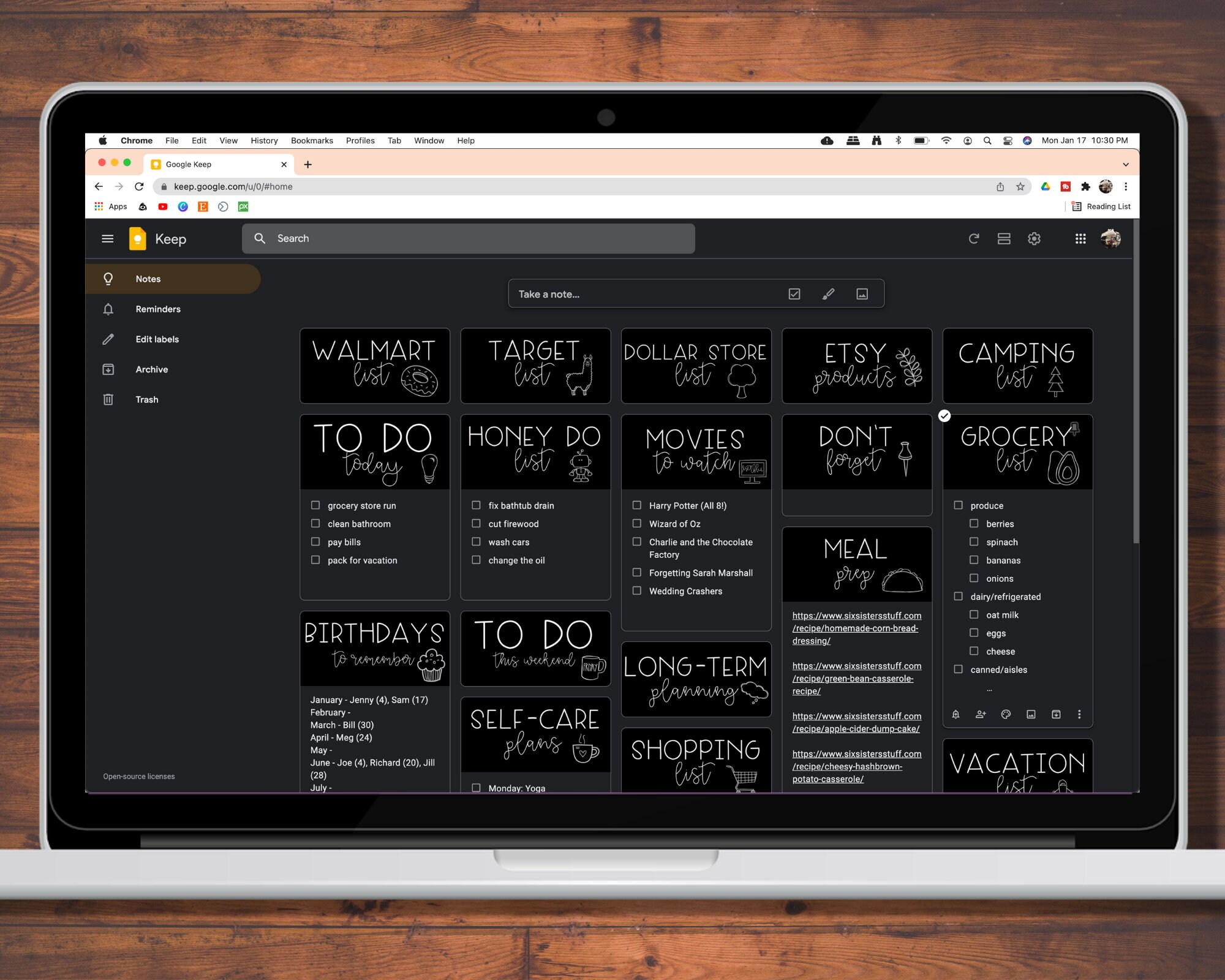 Black and White Google Keep Headers, Cute Fonts With Doodles ...