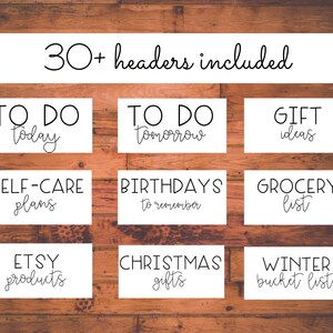 Google Keep Headers Minimalist Design Cute Fonts Black and - Etsy