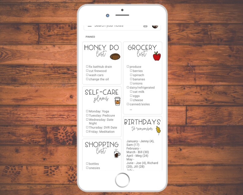 Fall Google Keep Headers Cute Fonts Fall Doodles Minimalist - Etsy