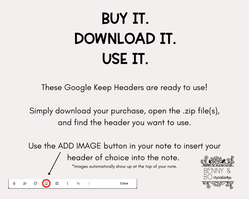 Google Keep Headers, Minimalist Design, Cute Fonts, Black and White - Etsy
