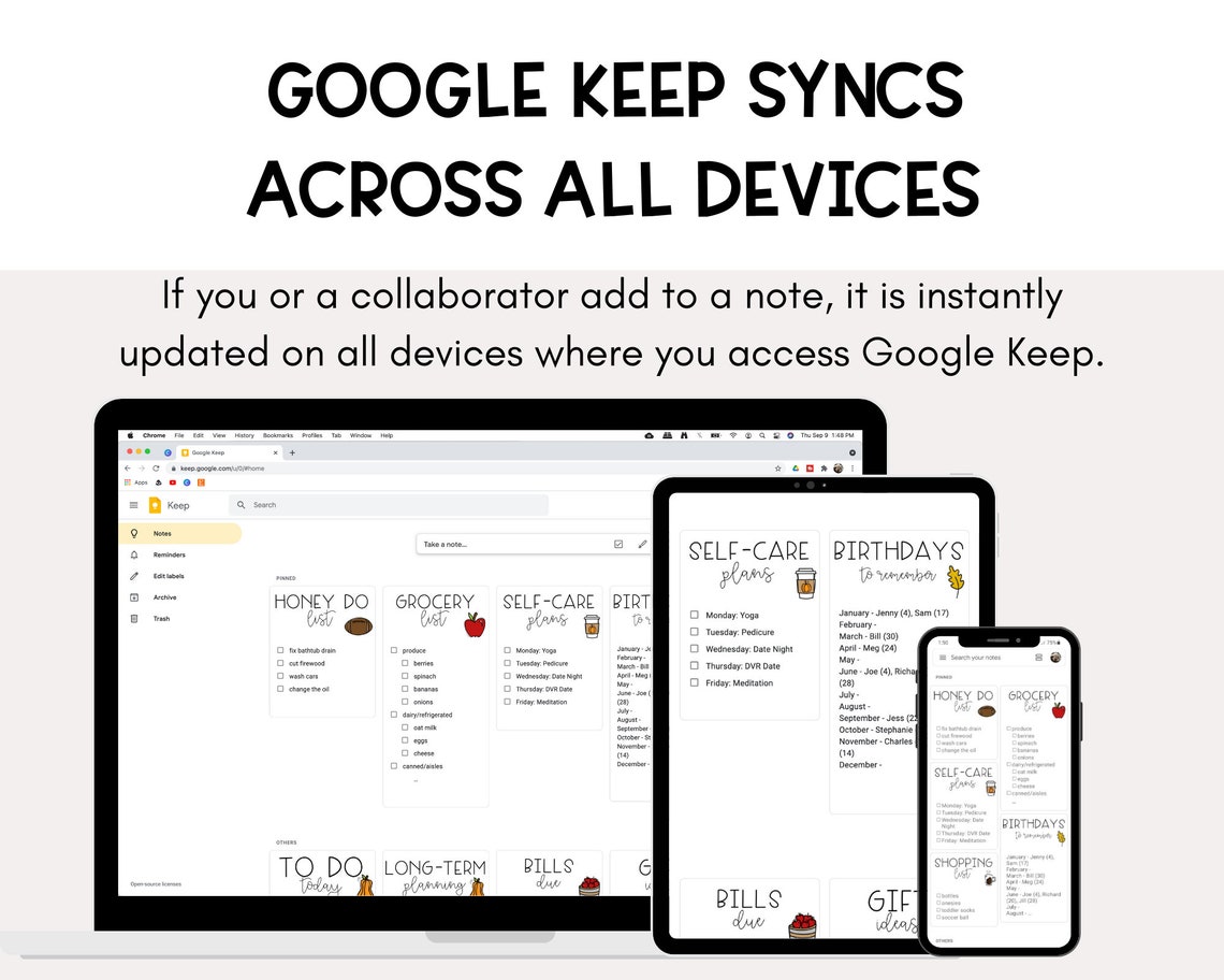 Fall Google Keep Headers, Cute Fonts, Fall Doodles, Minimalist Design ...