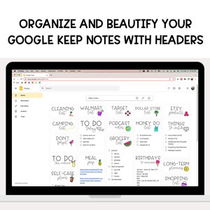 SUMMER Google Keep Headers, Cute Fonts, Doodles, Minimalist Design ...