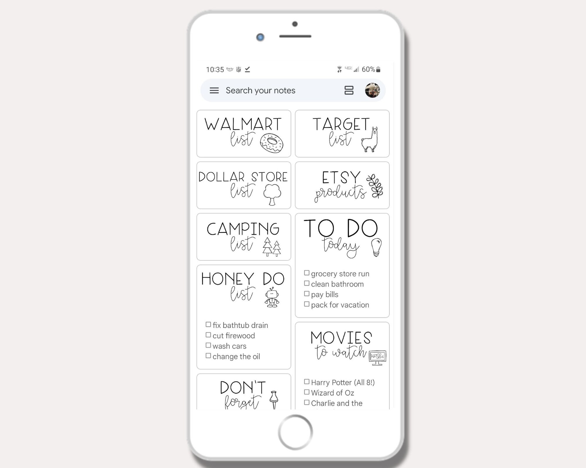 Black and White Google Keep Headers, Cute Fonts With Doodles ...