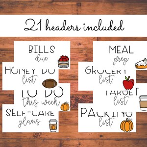 Fall Google Keep Headers Cute Fonts Fall Doodles Minimalist - Etsy