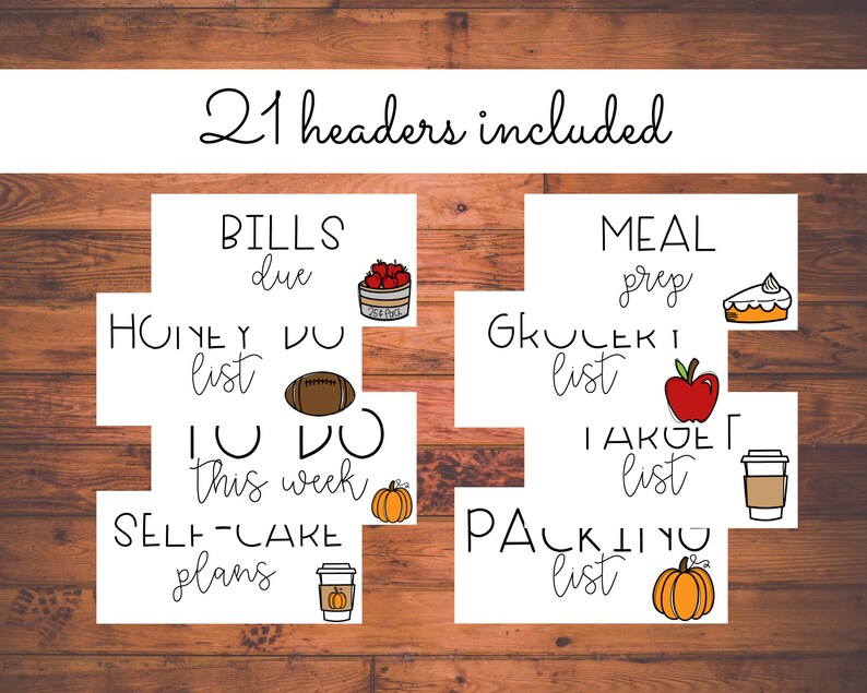 Fall Google Keep Headers Cute Fonts Fall Doodles Minimalist - Etsy