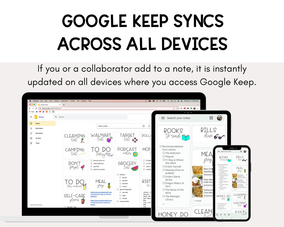 SUMMER Google Keep Headers, Cute Fonts, Doodles, Minimalist Design ...