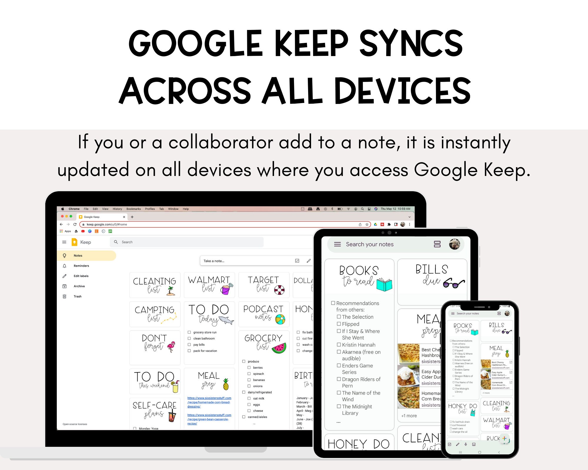SUMMER Google Keep Headers, Cute Fonts, Doodles, Minimalist Design ...