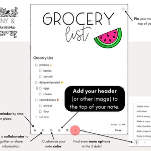 Google Keep Headers, Cute Fonts, Colorful - Etsy