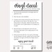 Vinyl Decal Application Instructions, EDITABLE Digital Printable File ...