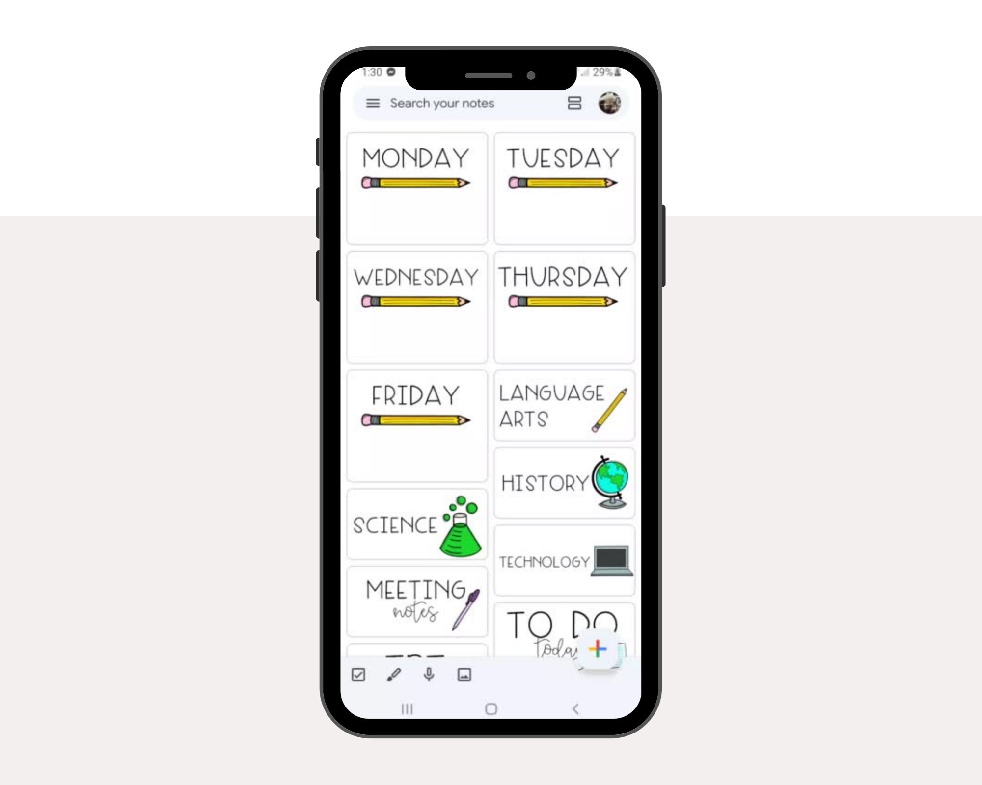 TEACHER EDITION Google Keep Headers, Cute Fonts, Colorful Doodles - Etsy