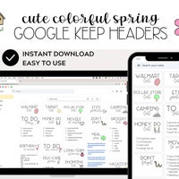 Google Keep Headers, Minimalist Design, Cute Fonts, Black and White - Etsy