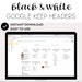 Google Keep Headers, Minimalist Design, Cute Fonts, Black and White - Etsy