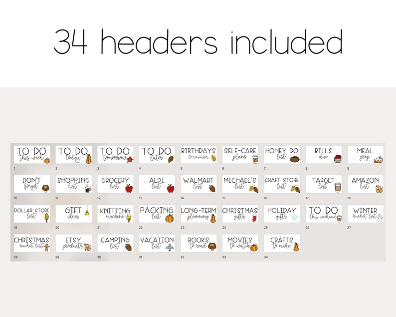 Fall Google Keep Headers, Cute Fonts, Fall Doodles, Minimalist Design ...