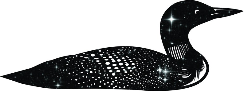 Laser Cut Fusible Fabric Appliques - Loon Scene With Cattails and Water ...