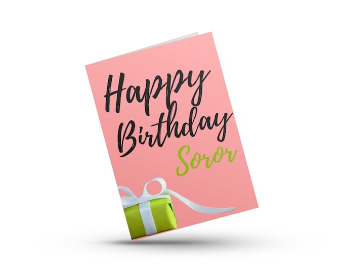 Happy Birthday Soror, Aka, Alpha Kappa Alpha Sorority Inspired Folded ...