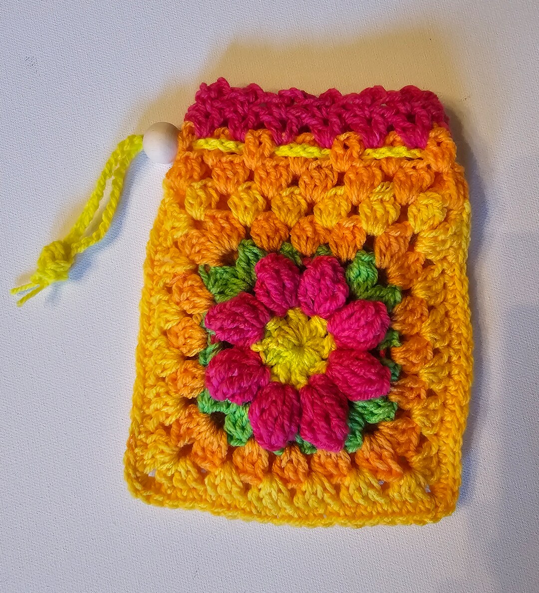 Soft "bright Colors" (pink and Orange) Drawstring Posey Pouch - Etsy