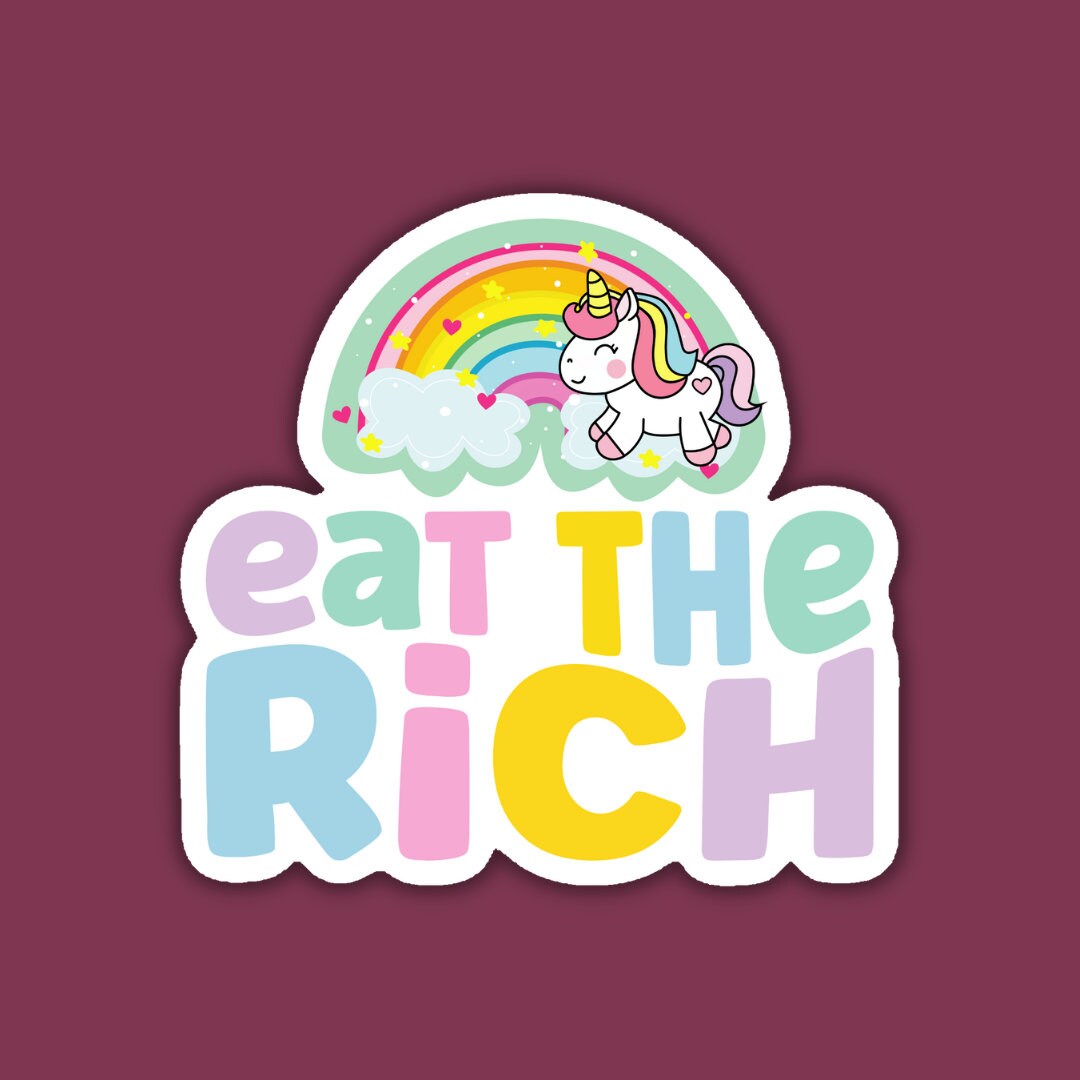 Eat the Rich Vinyl Sticker - Etsy