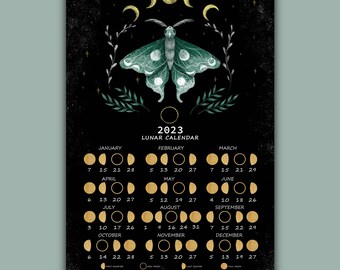 Lunar Moth Calendar - Etsy