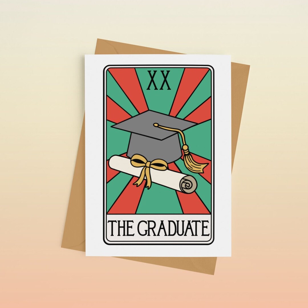 The Graduate Tarot Card Greeting Card, Friend Card, Alternative ...