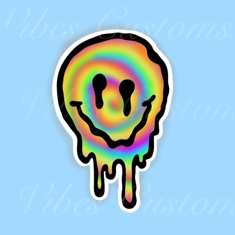 Dripping Smiley Face - Etsy