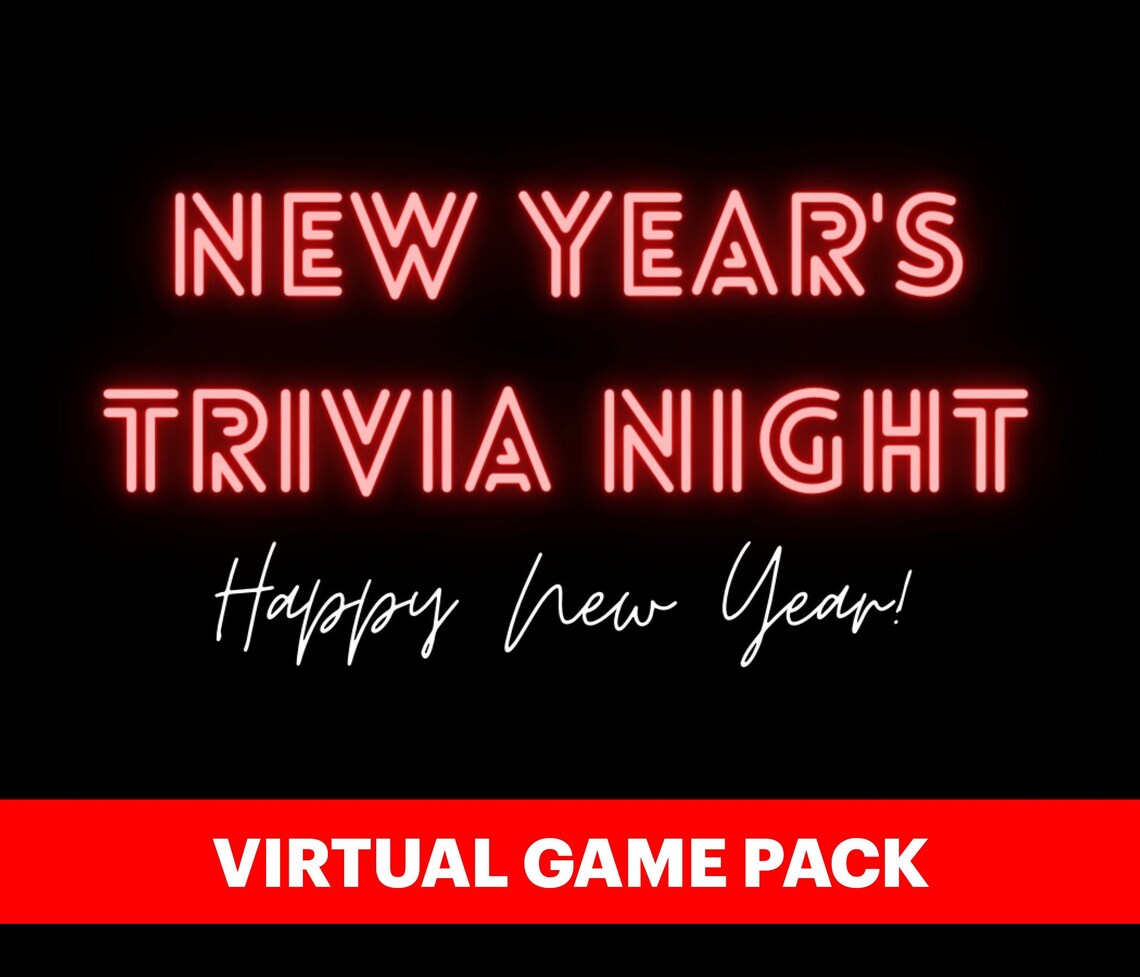 New Years Trivia Night: Virtual Game Pack - Fun for Your Zoom Party ...