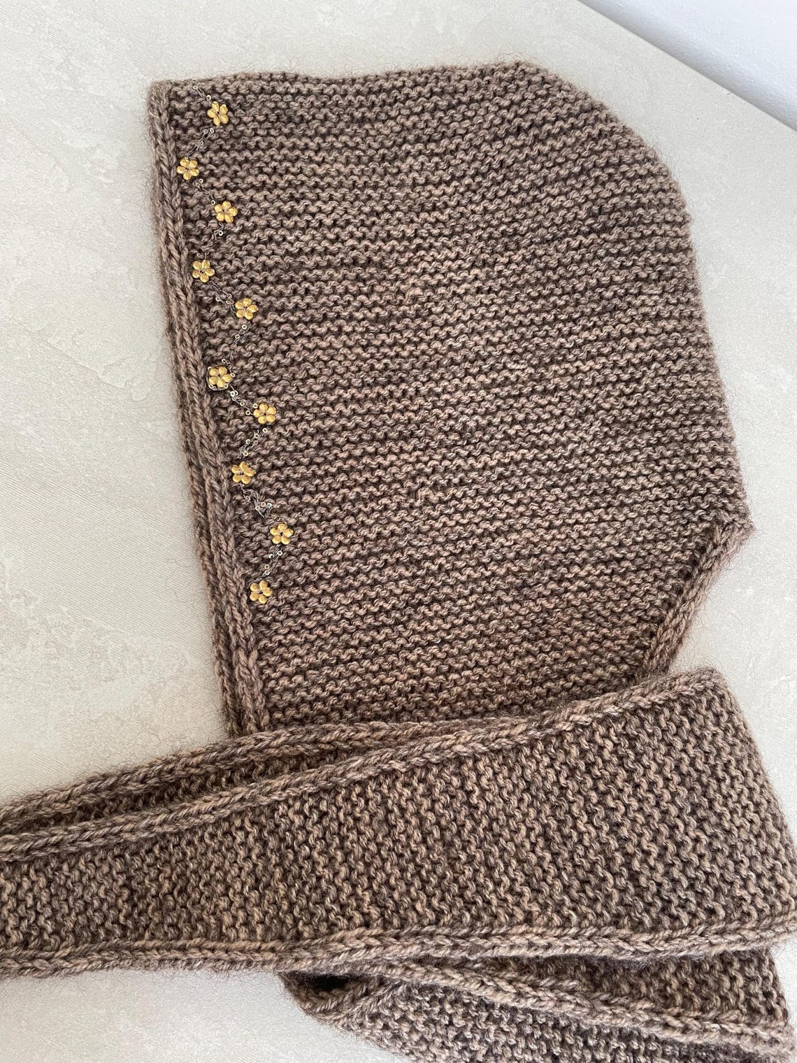 Sophie Hood Scarf Knitting Pattern PDF, Instruction in English, DIY ...
