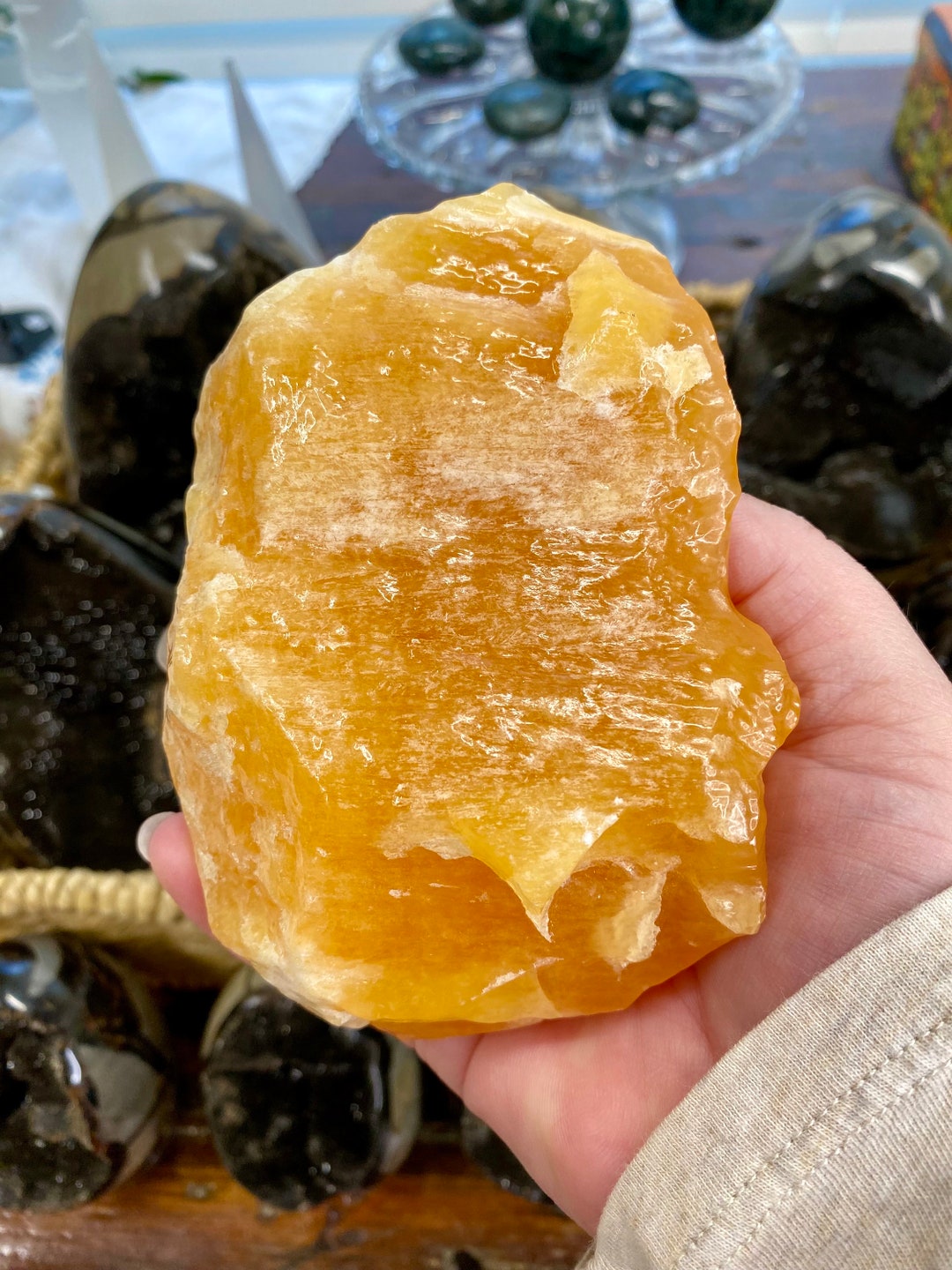 Orange Calcite | Raw Orange Calcite | Calcite | Raw Stones | Raw ...