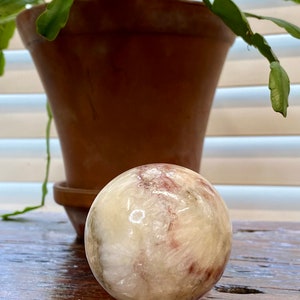 Stilbite With Heulandite Sphere Apophyllite Stilbite Zeolite Sphere ...