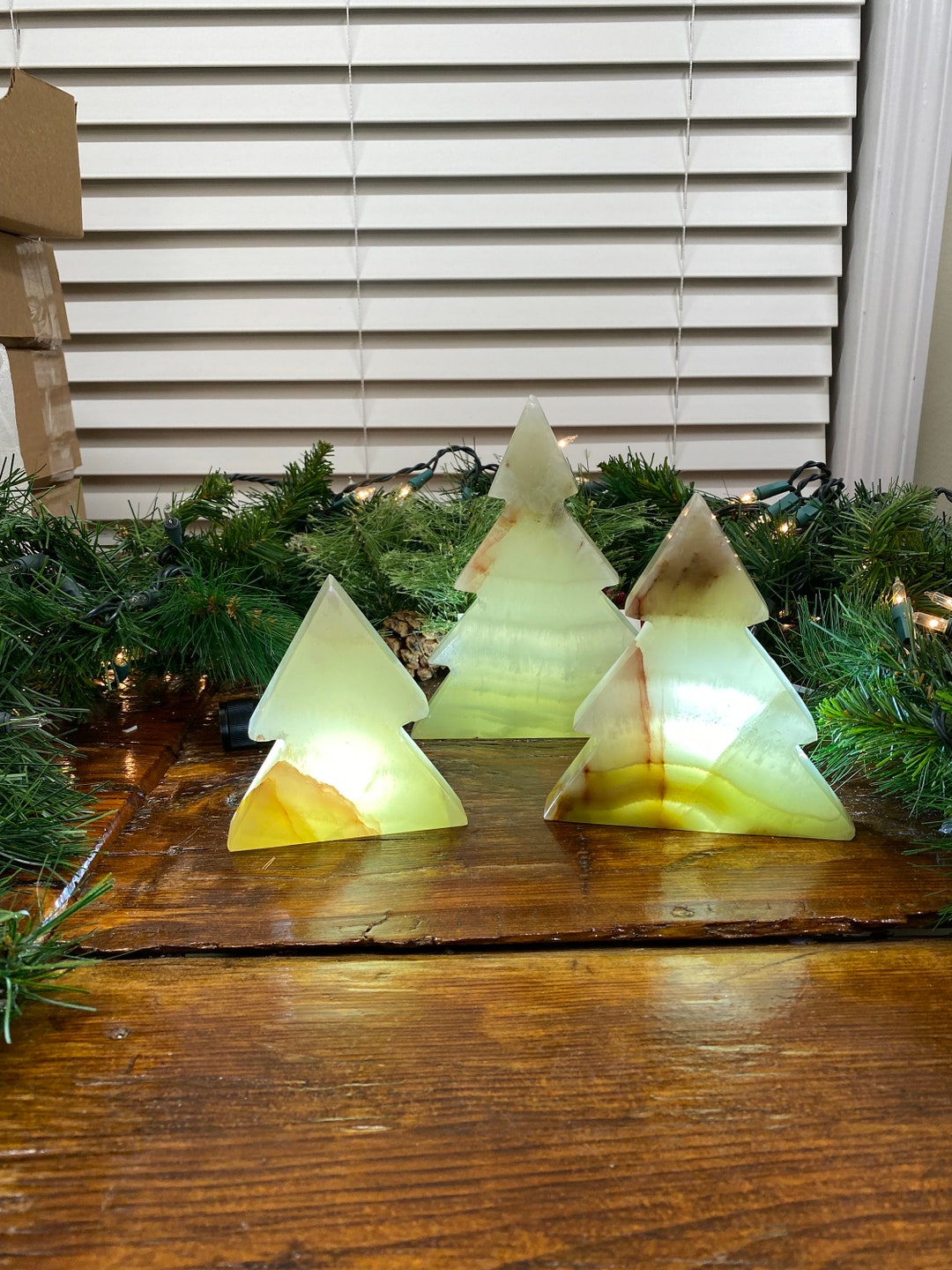 Christmas Tree Decor Onyx Onyx Tree Set Christmas Decor - Etsy