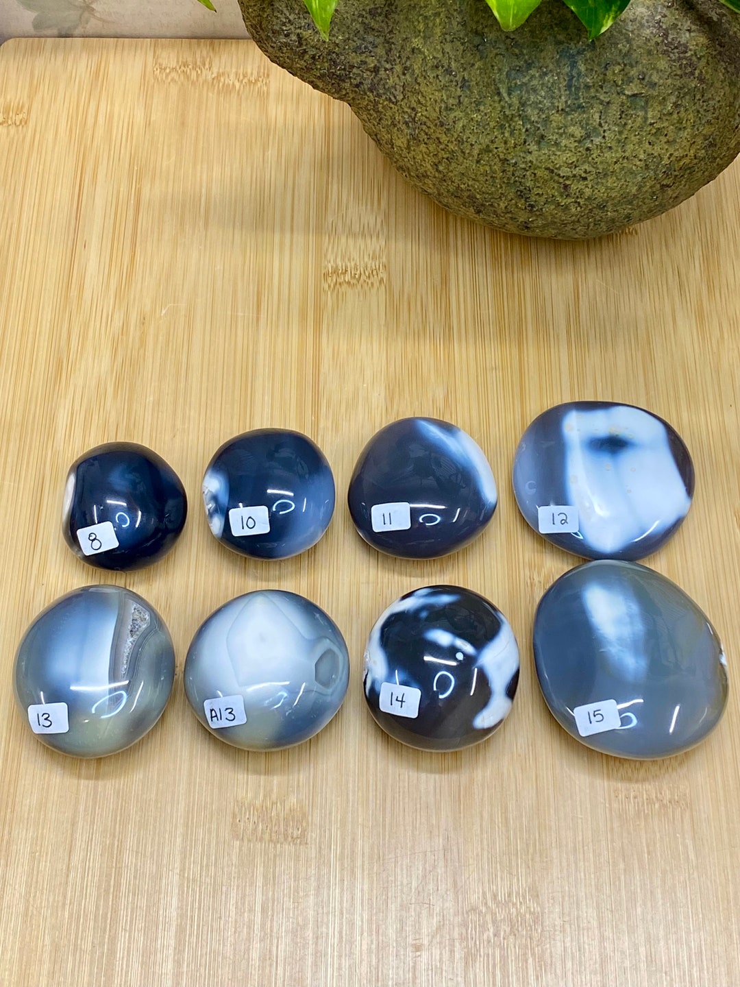 Orca Agate Orca Agate Palm Stone Orca palm Stones Pocket Stone - Etsy