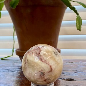 Stilbite With Heulandite Sphere Apophyllite Stilbite Zeolite Sphere ...