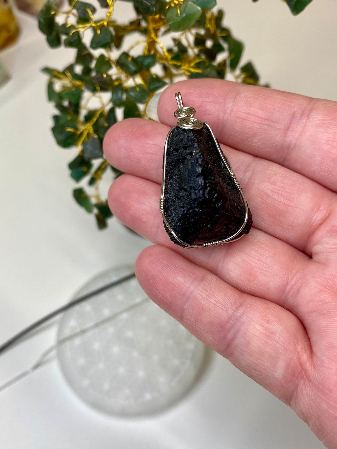 Tektite Pendant Tektite Necklace Tektite - Etsy