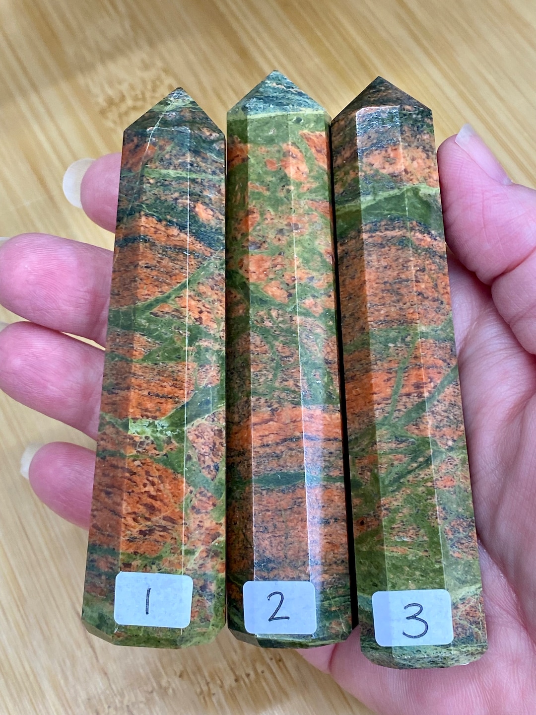 Unakite Points | Unakite Tower | Unakite - Etsy