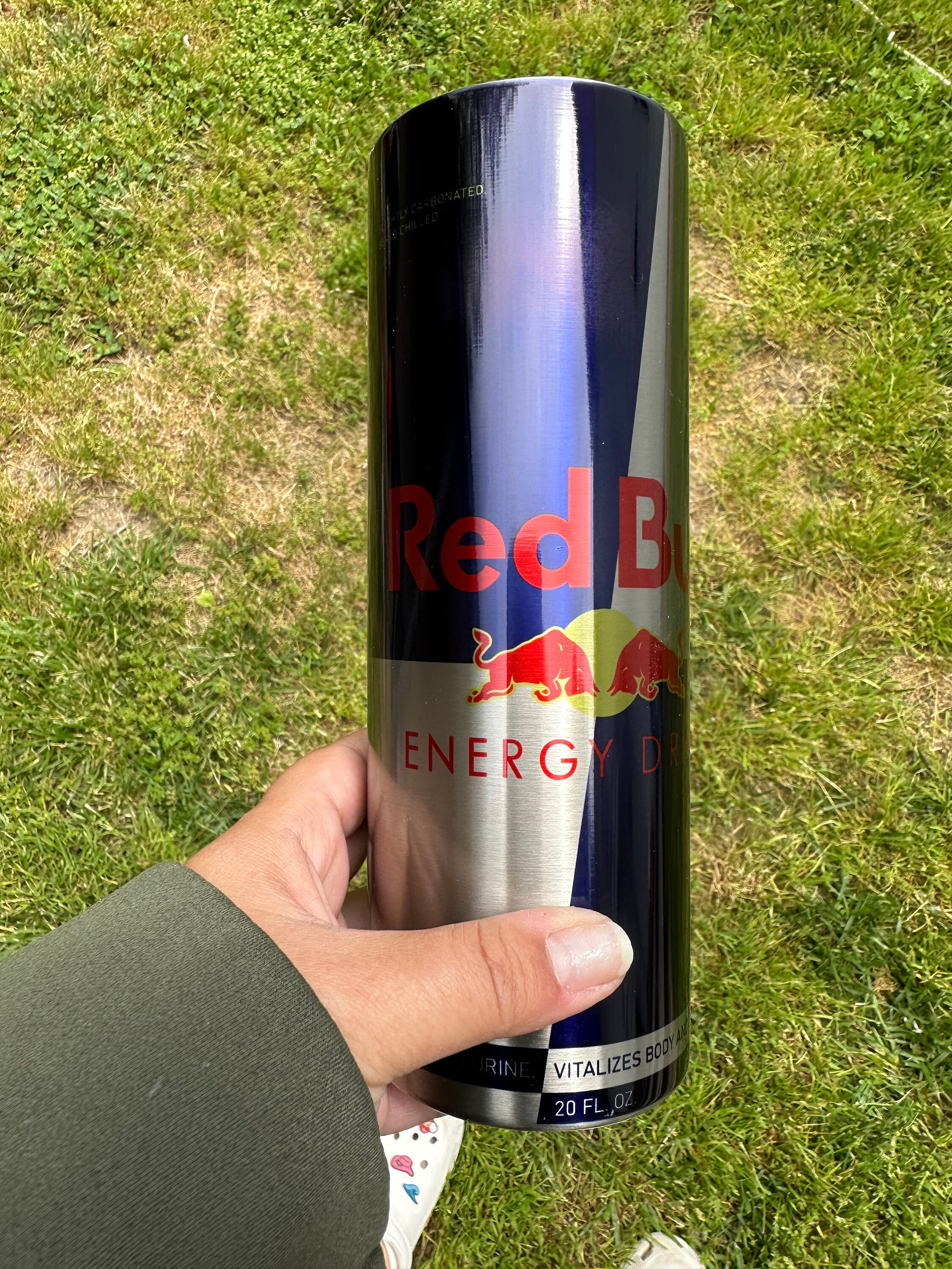 Redbull Can In Hand