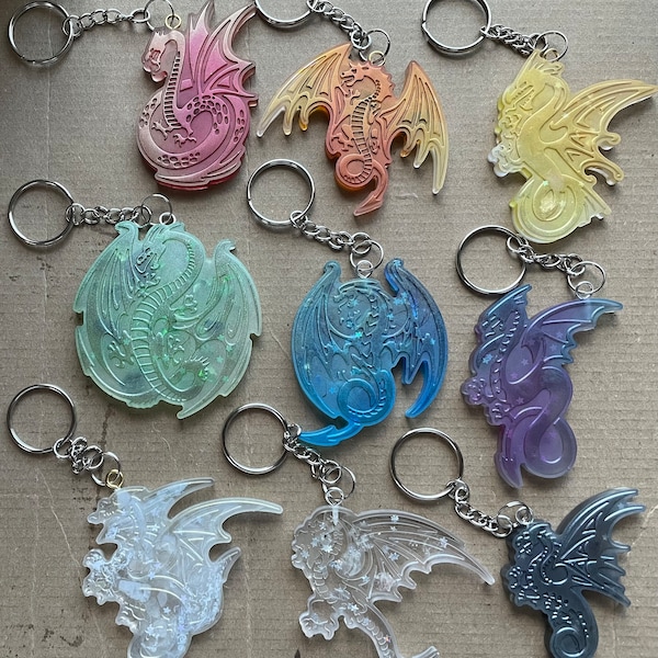 Dragon Keychain - Etsy