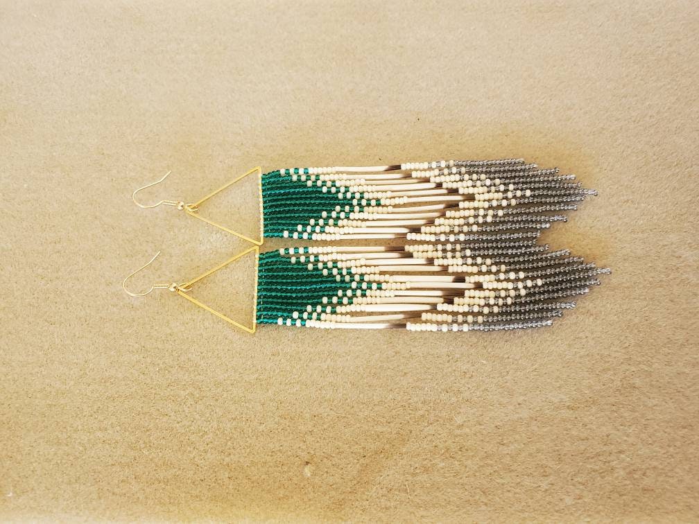 Beautiful Handmade Alaskan Native Porcupine Quill Earrings - Etsy