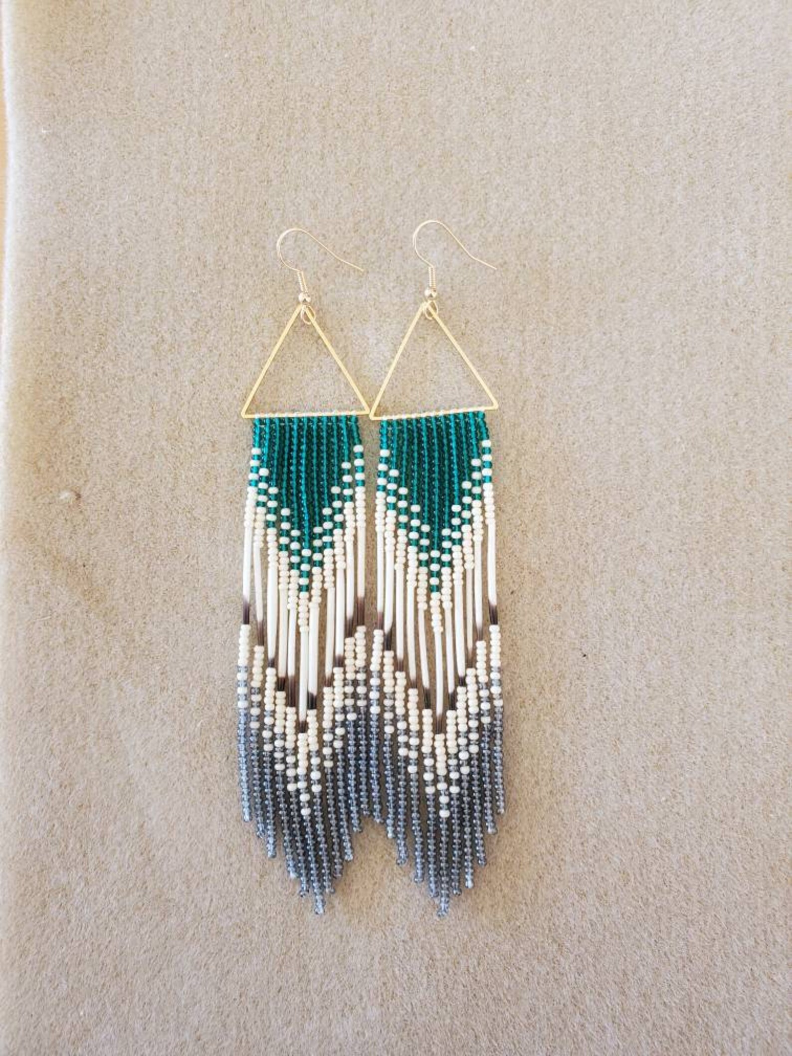 Beautiful Handmade Alaskan Native Porcupine Quill Earrings - Etsy