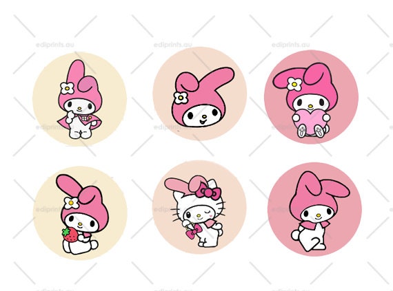 Sanrio My Melody Edible Toppers ROUND PRE-CUT - Etsy Australia